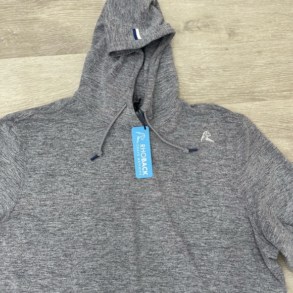Rhoback | Sweaters | Rhoback Hoodie Golf The Hesi Heather Blue Gray ...